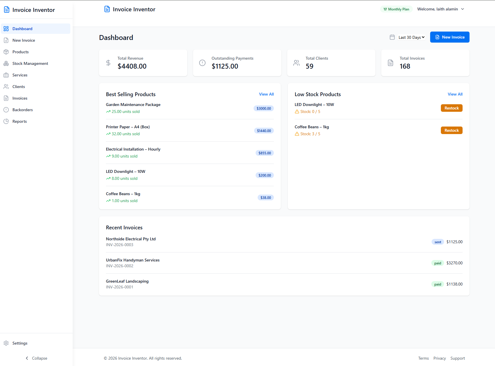 Invoice Inventor